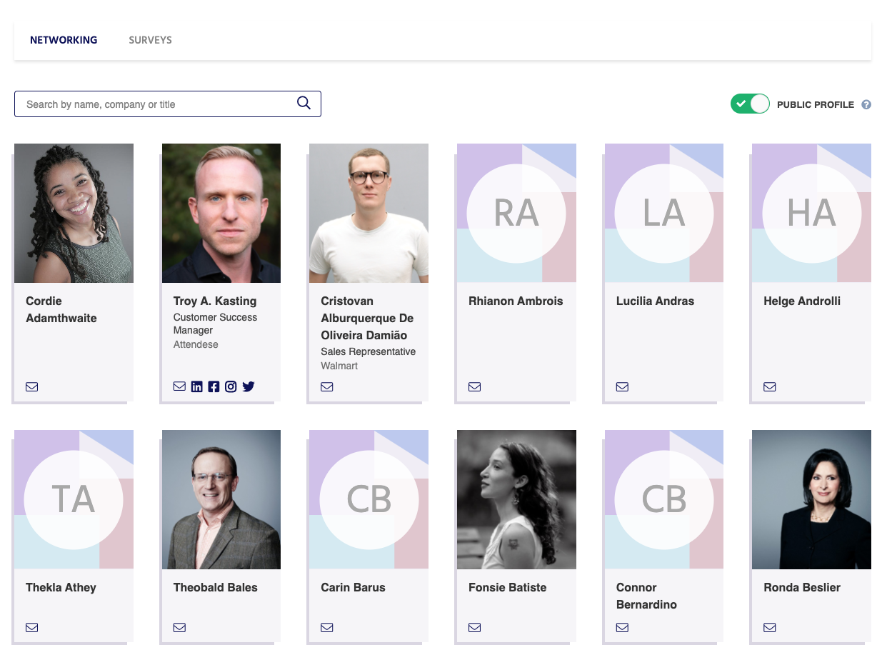 Attendee Networking – Eventup Planner Support