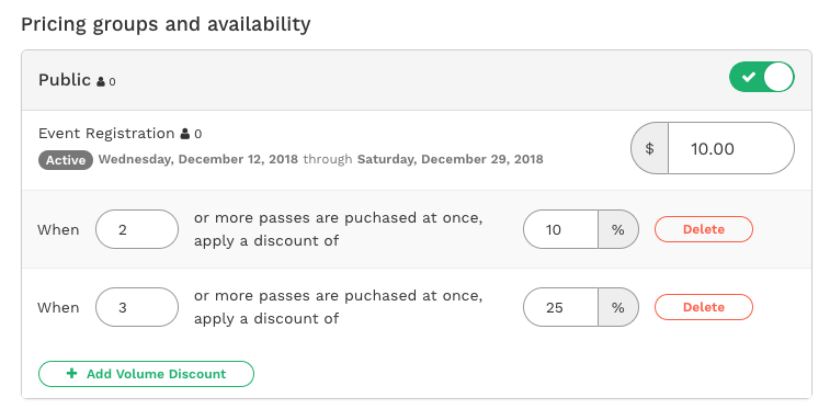 Can I offer a discount if someone purchases multiple passes? – Eventup Planner Support