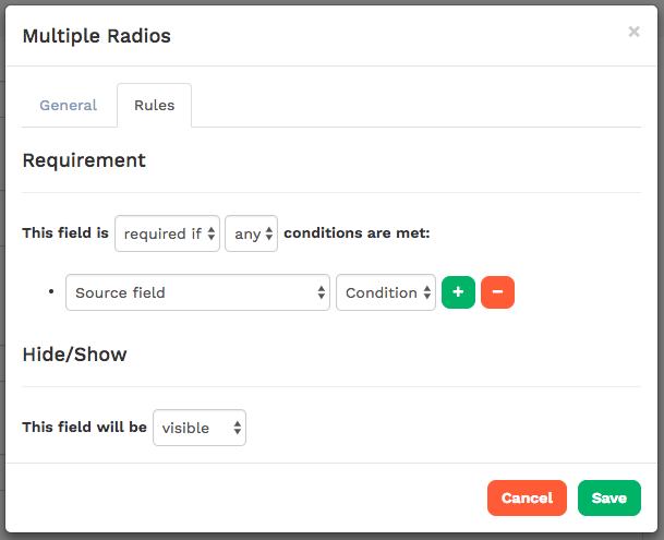 Conditional fields – Eventup Planner Support