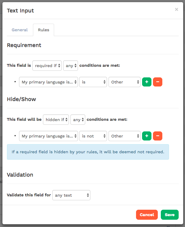 Conditional fields – Eventup Planner Support