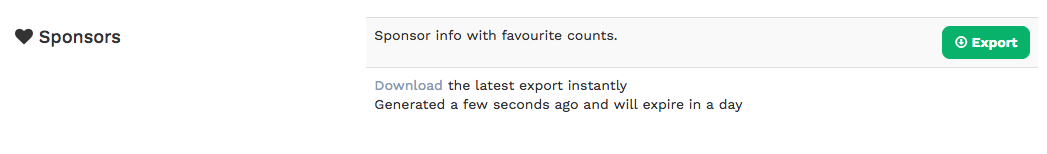 Export sponsor list – Eventup Planner Support