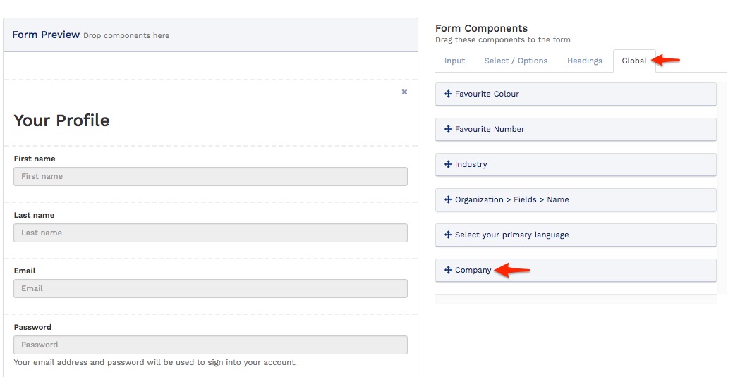 Global fields – Eventup Planner Support