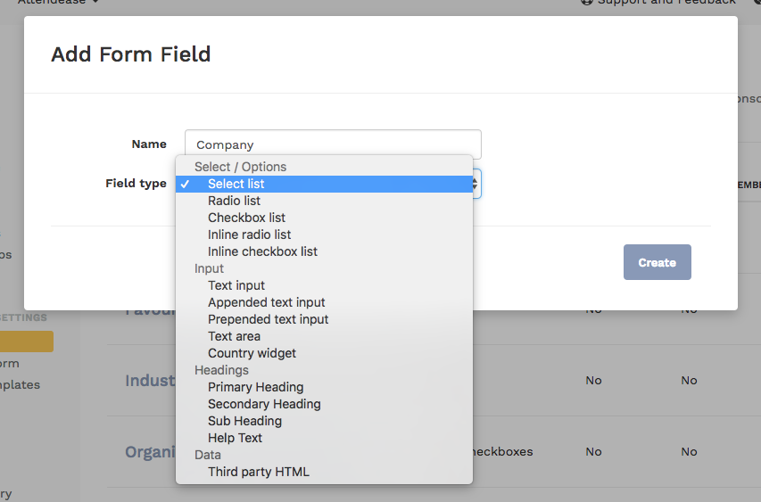 Global fields – Eventup Planner Support