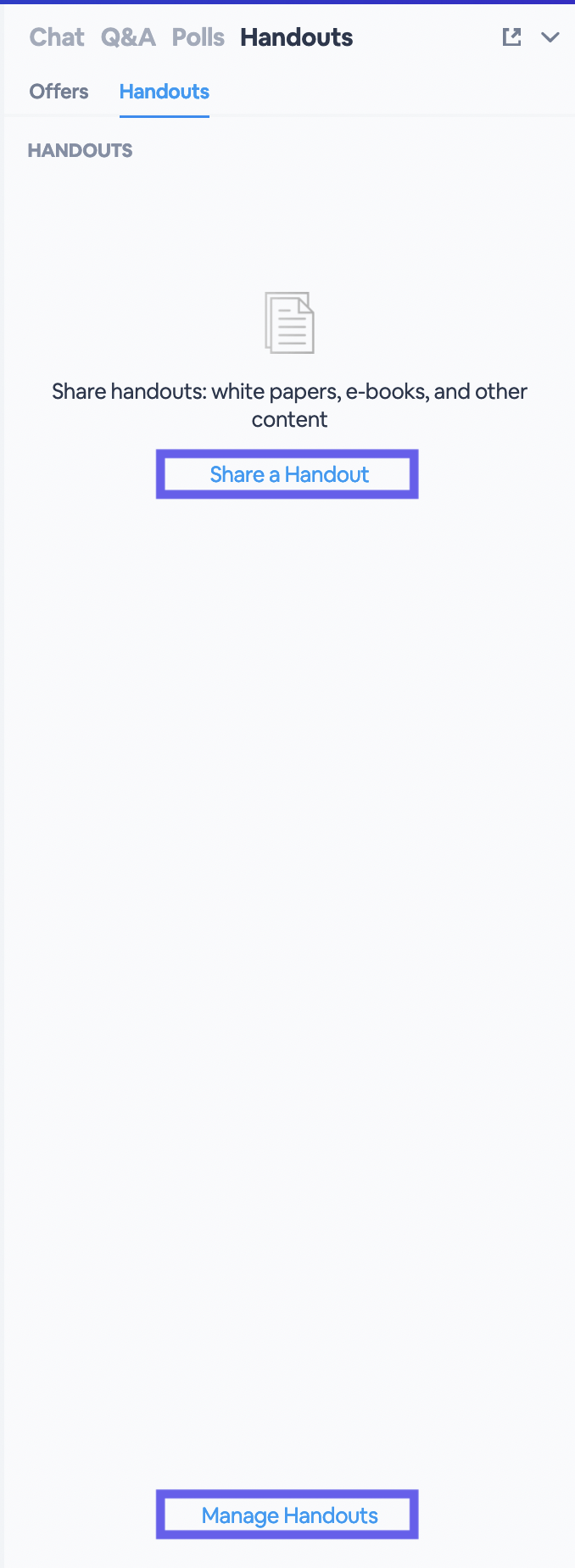 How can I share a handout as an external link? – Eventup Planner Support