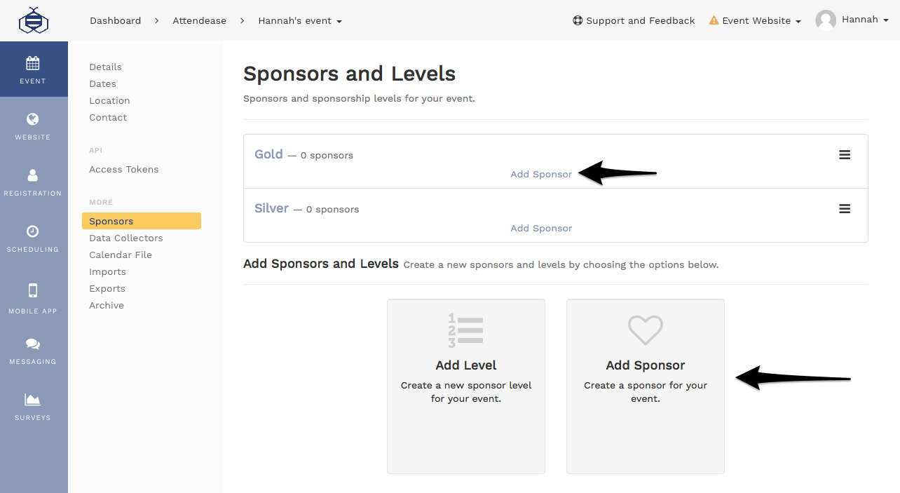 How do I add a sponsor profile? – Eventup Planner Support