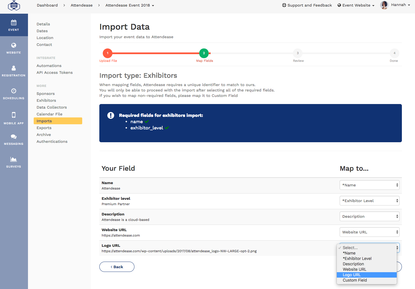 How do I import exhibitors? – Eventup Planner Support