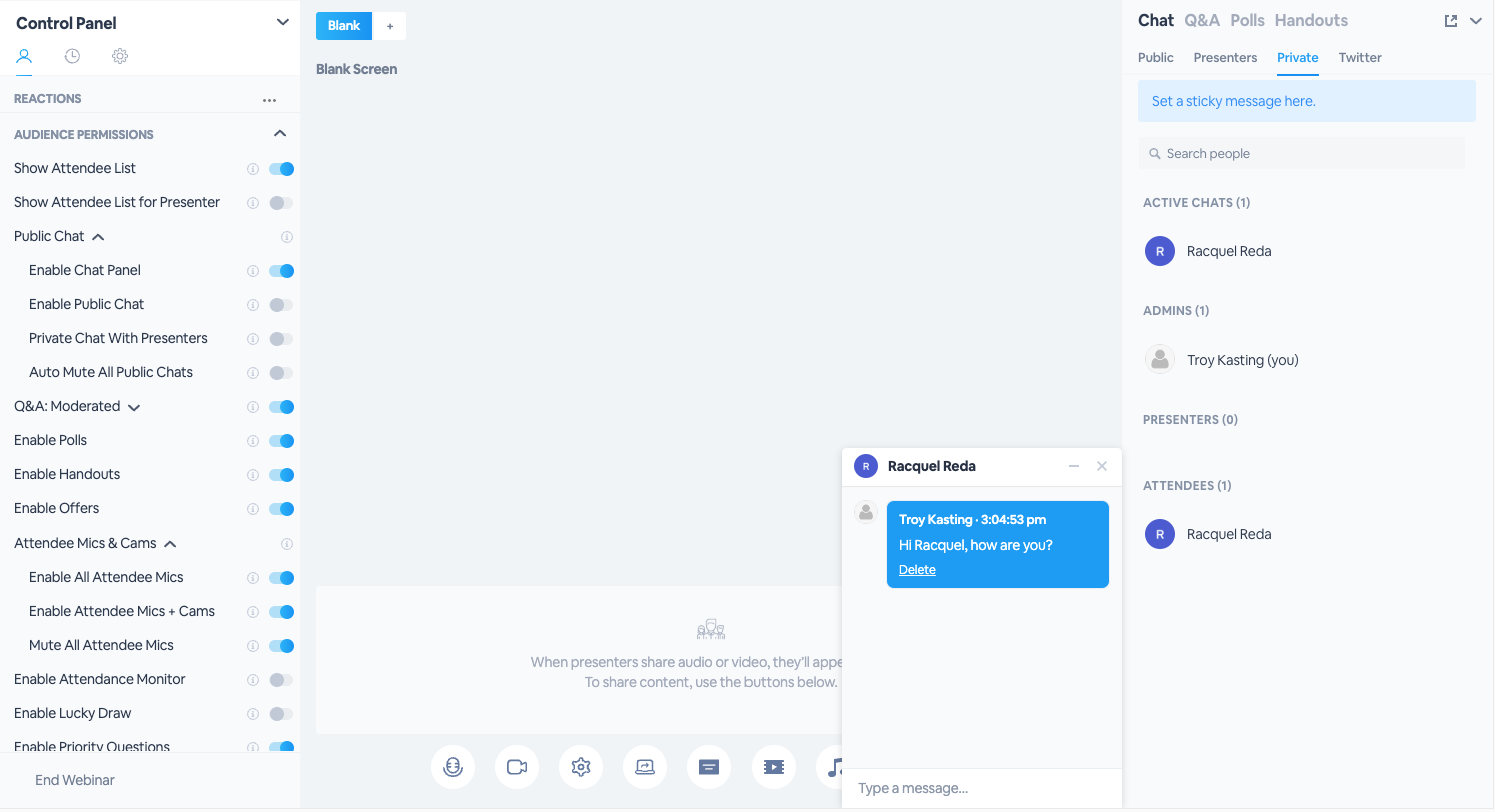 How do I manage chat options? – Eventup Planner Support