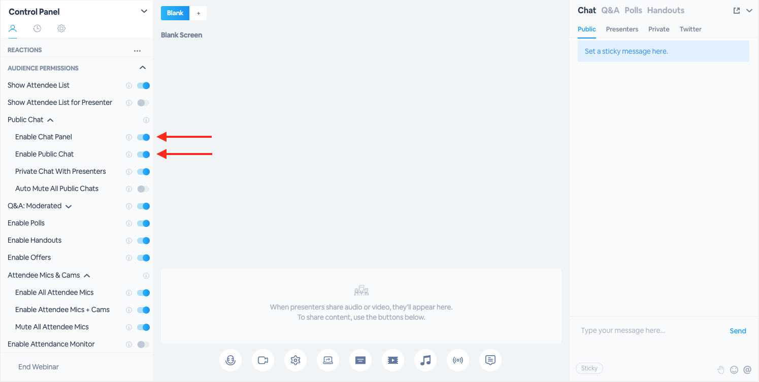 How do I manage chat options? – Eventup Planner Support