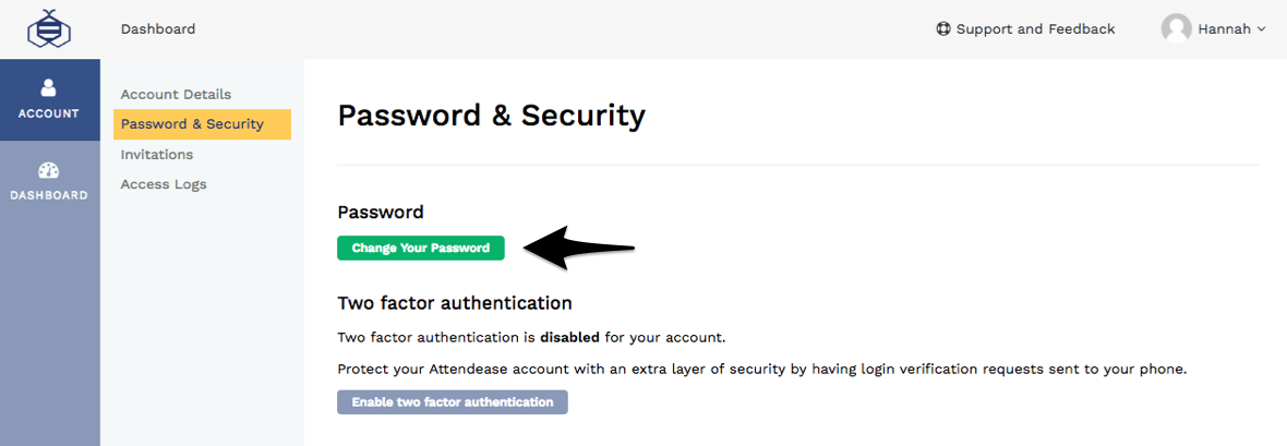 How do I reset my password? – Eventup Planner Support