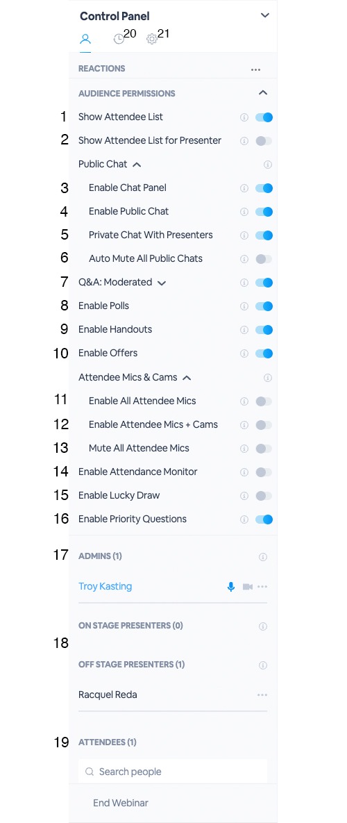 How do I use the Moderator Control Panel? – Eventup Planner Support