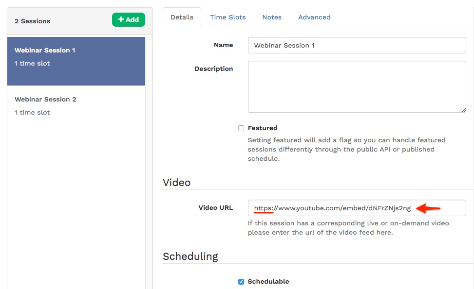 How to set up webinars for multi-session events – Eventup Planner Support