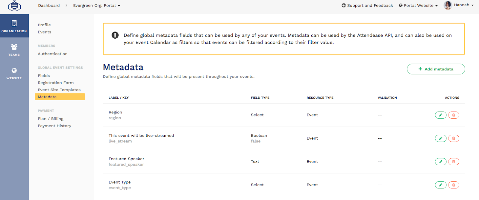 How to use metadata to create filters for the Event/Session Listing block – Eventup Planner Support