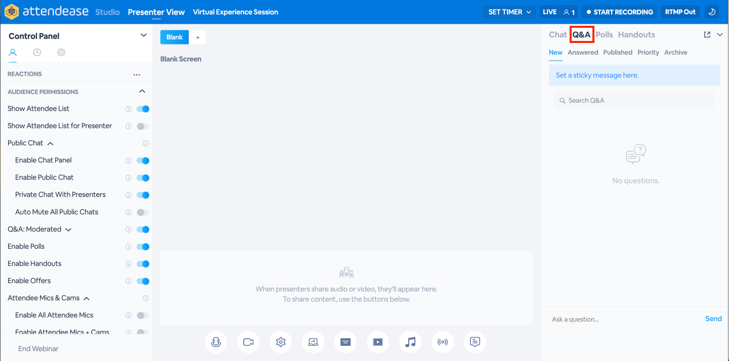 How to use Q&A – Eventup Planner Support