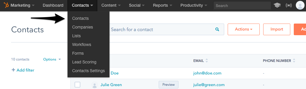 HubSpot.com Integration – Eventup Planner Support