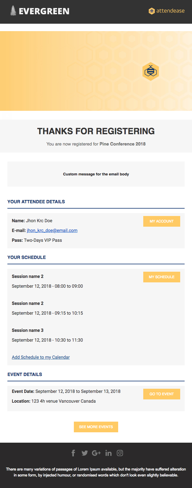 Legacy Email Templates – Eventup Planner Support