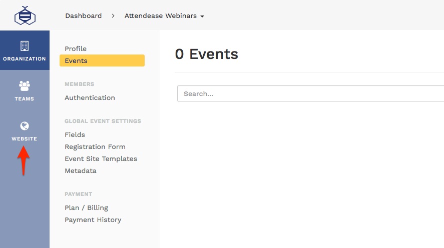 Portal Website – Eventup Planner Support