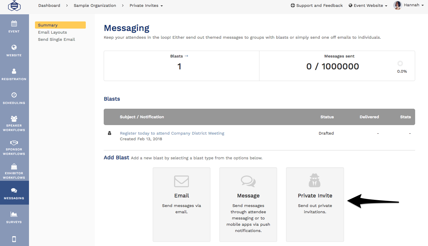 Private Invitations – Eventup Planner Support