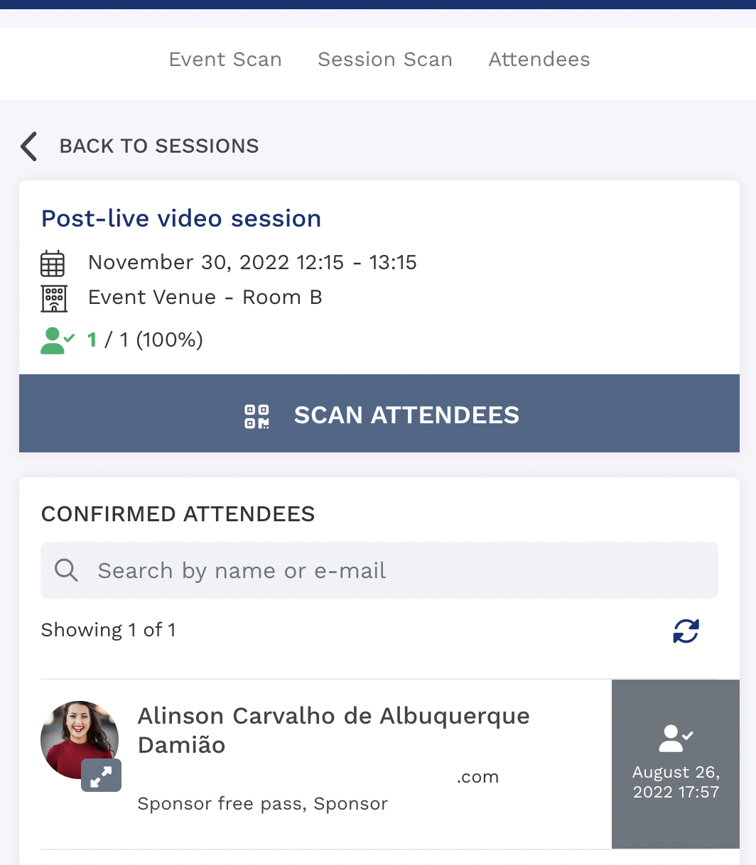 QR code check-in – Eventup Planner Support