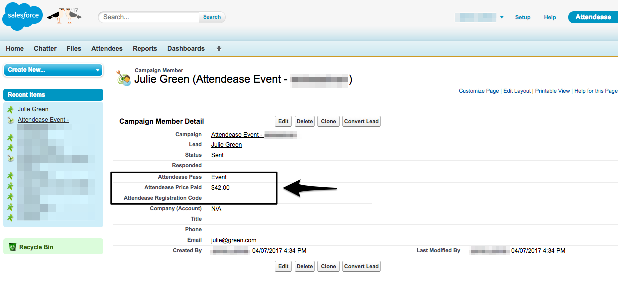 Salesforce.com Integration – Eventup Planner Support