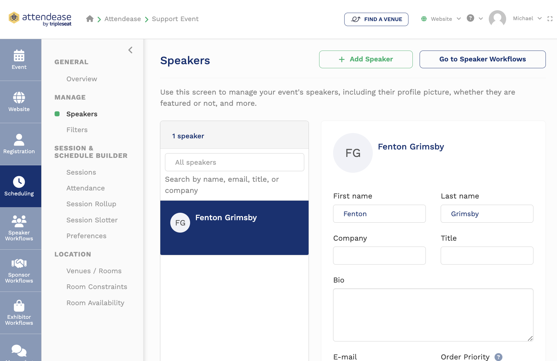 Speakers – Eventup Planner Support