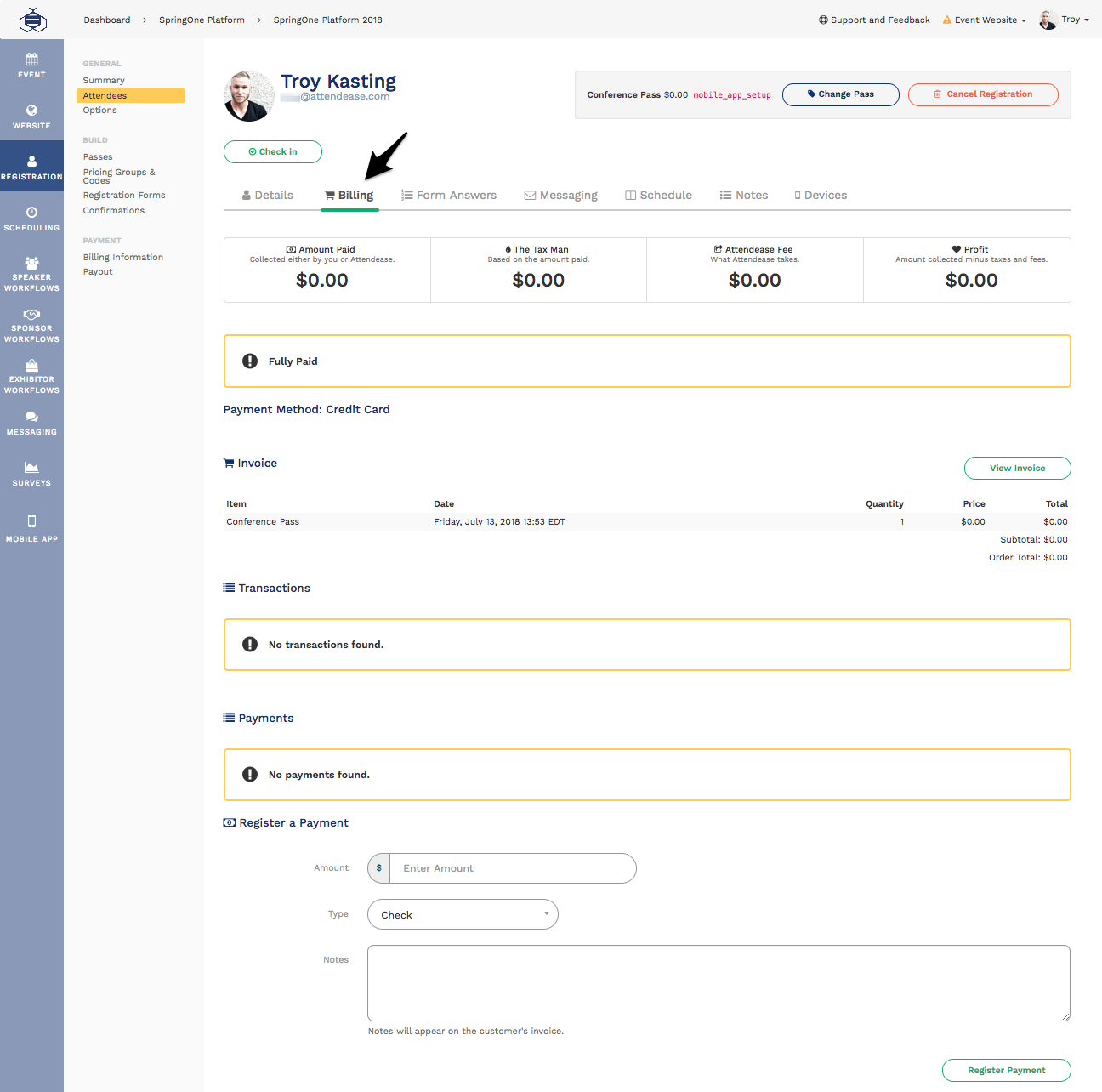 View attendee profiles – Eventup Planner Support