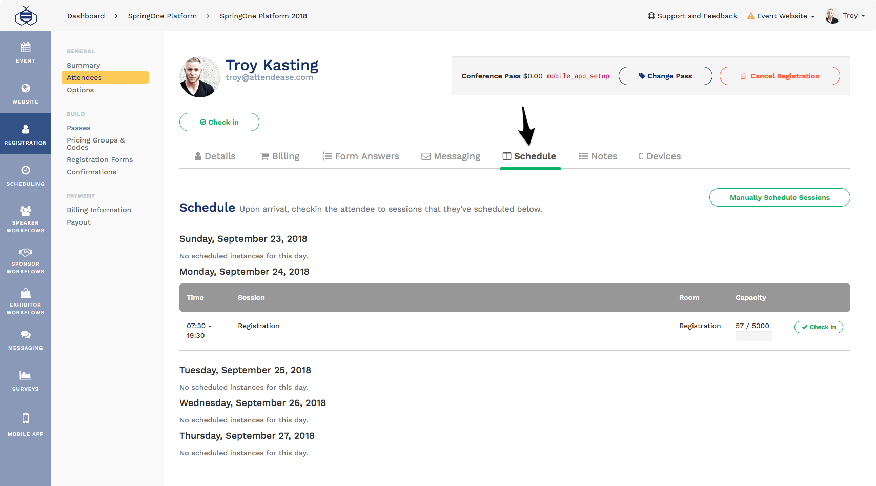 View attendee profiles – Eventup Planner Support