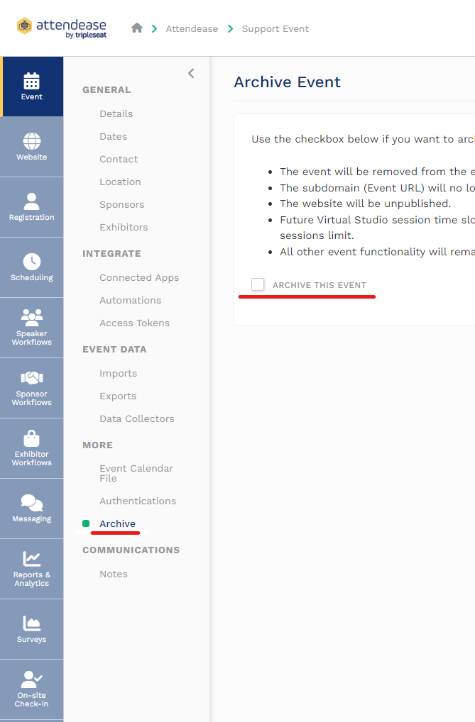 When and Why You Should Archive Events – Eventup Planner Support